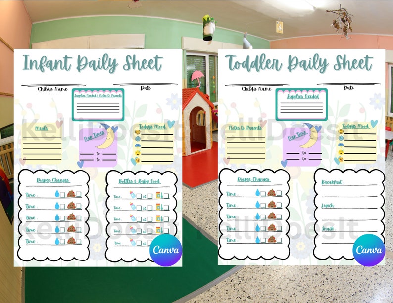 Infant Daily Sheet Editable Instant Digital Download for Daycare Homes ...