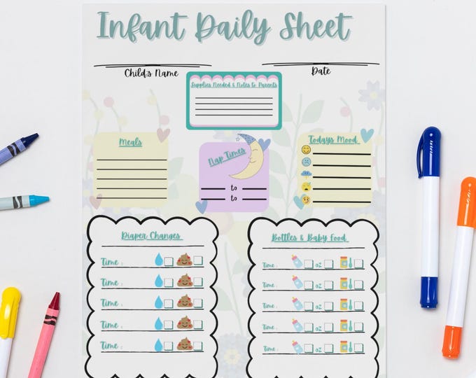 EDITABLE Daycare Daily Report Template - Headstart - Preschool ...