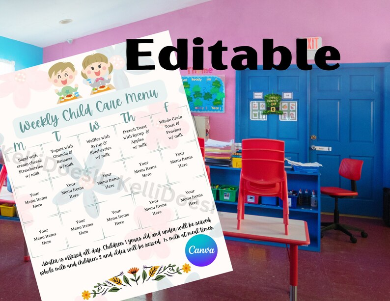 Daycare Bundle Editable Printable Easy to Use Forms Weekly and Daily ...