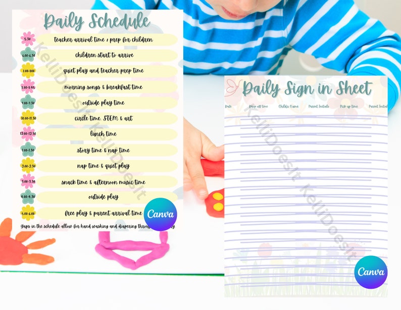 Daycare Bundle Editable Printable Easy to Use Forms Weekly and Daily ...