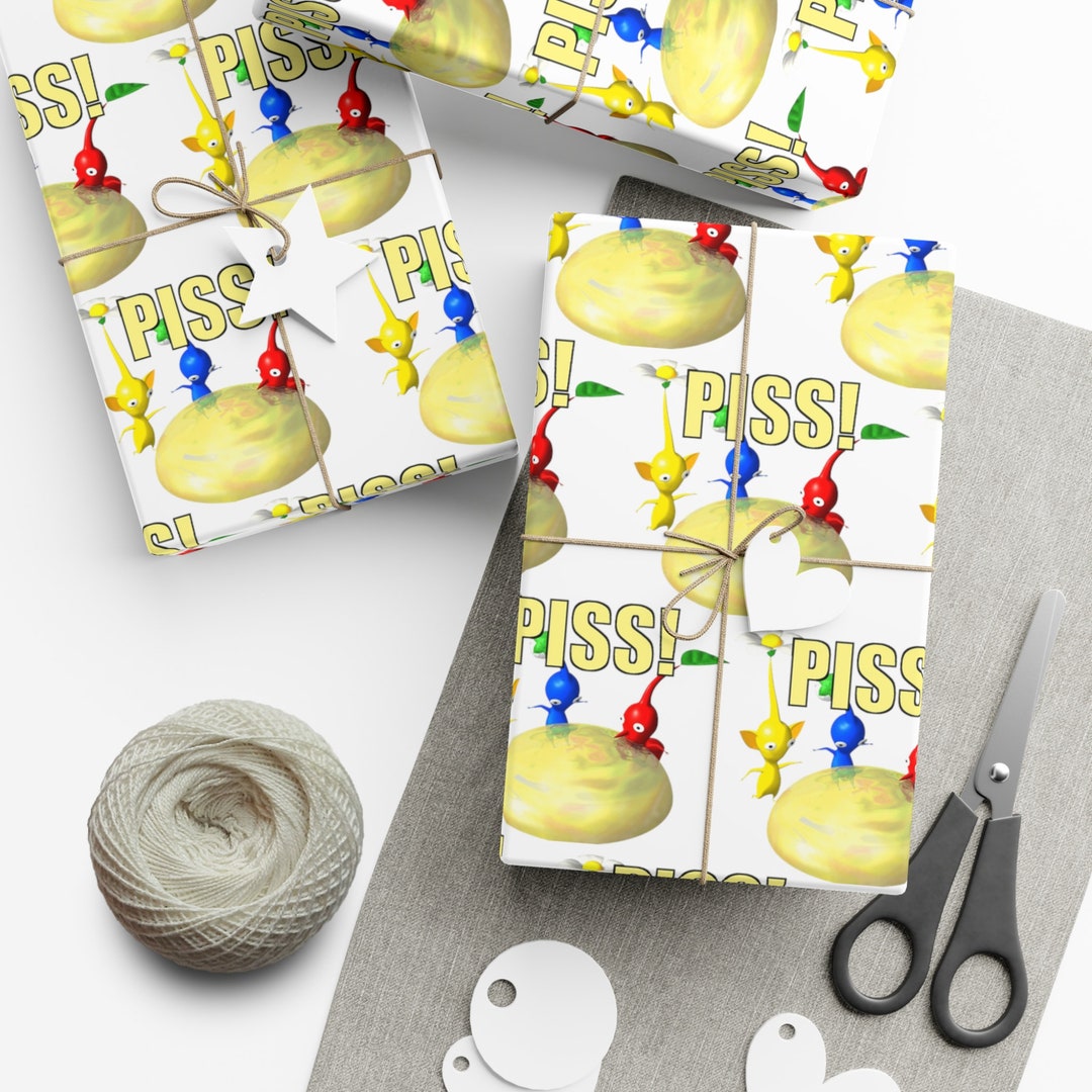 Pikmin PISS Gift Wrap - Etsy