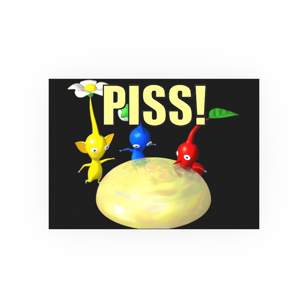 Pikmin PISS Satin and Archival Matte Posters black - Etsy