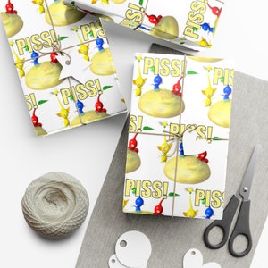 Pikmin PISS Gift Wrap - Etsy