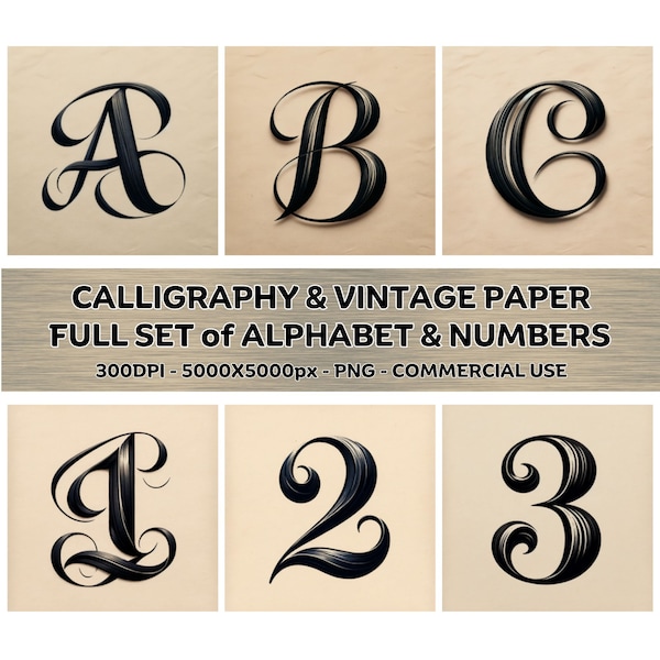 Fancy Numbers - Etsy