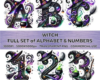 GOTHIC VAMPIRE Script Font Full Set of Alphabet & Numbers Clipart PNG ...