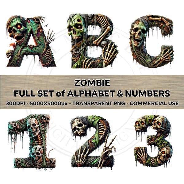 WITCH HATS Halloween Vampire Font Full Set of Alphabet & Numbers ...
