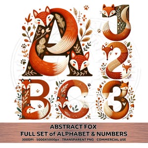 ABSTRACT FOX Font. Abstract Letters Full Set of Alphabet & Numbers ...
