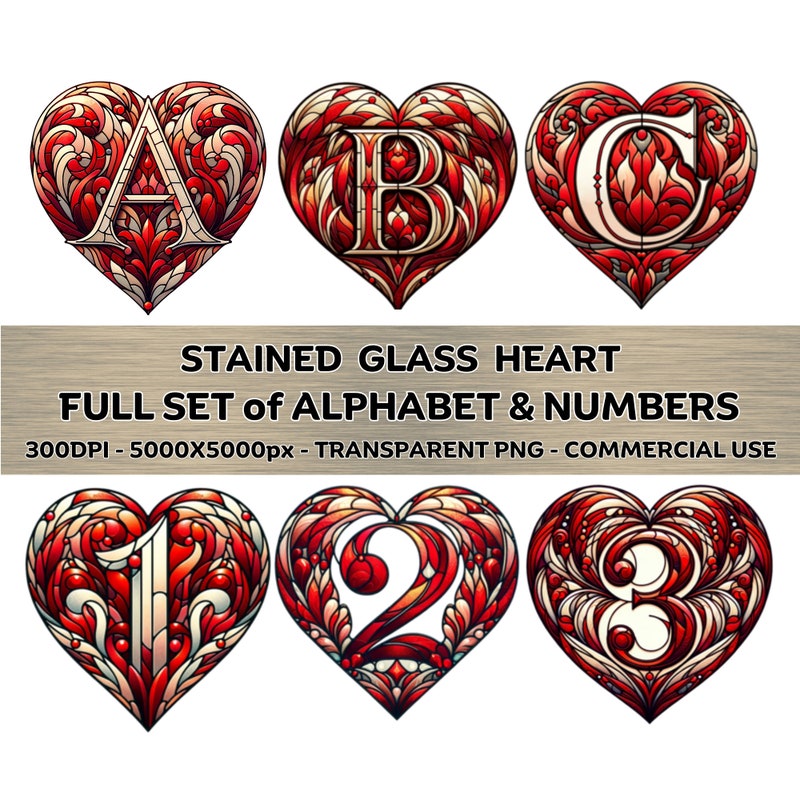 Stained Glass Numbers - Etsy