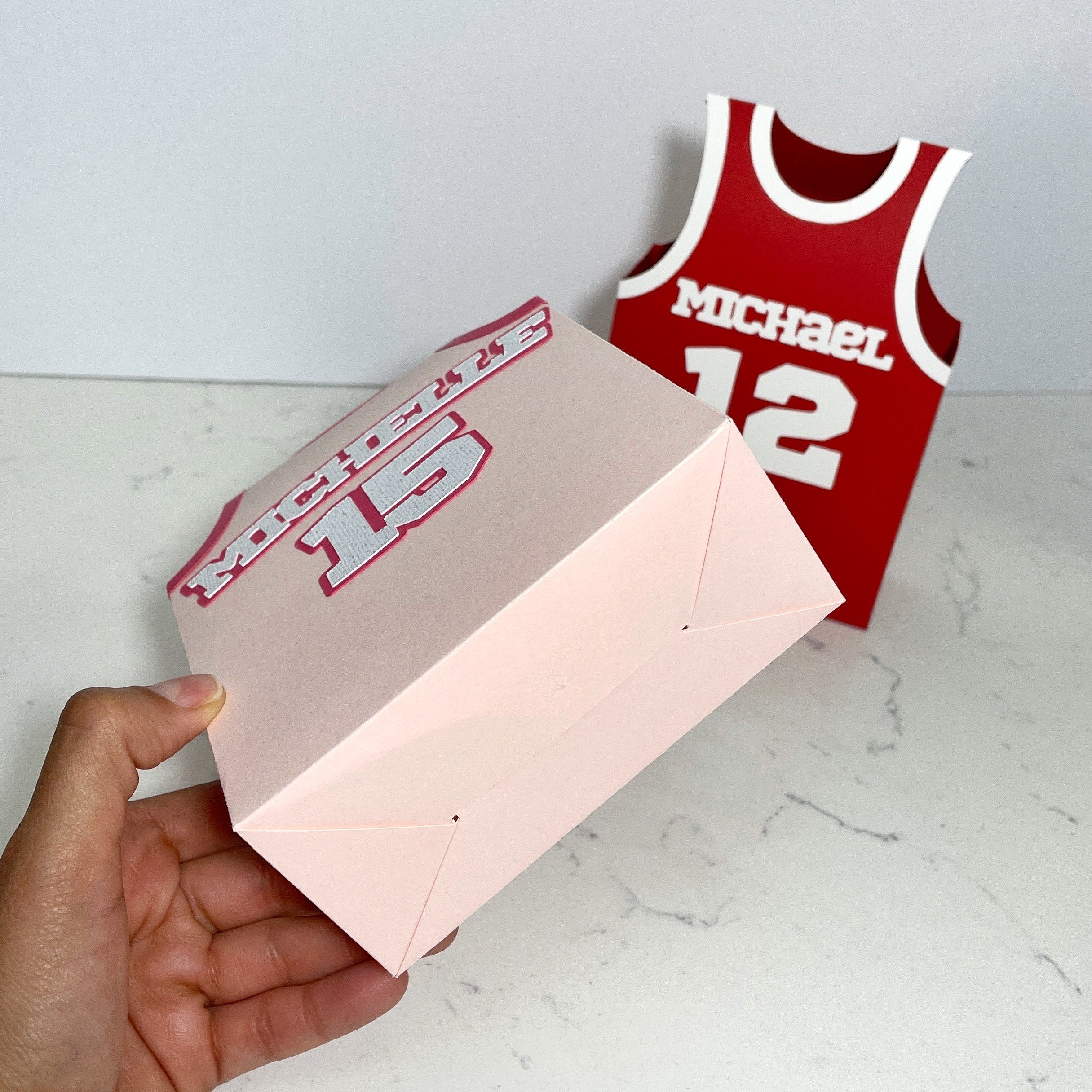 Basketball Jersey Personalized Boxes, Sports Party Gift Box, Custom ...