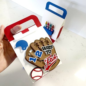 Baseball Party Favors Personalized, Sport Custom Crayon Box, Gift Box ...