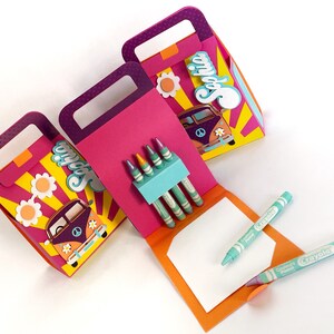 Groovy Party Favors, Two Groovy Coloring Box, Hippie Custom Favor Boxes ...