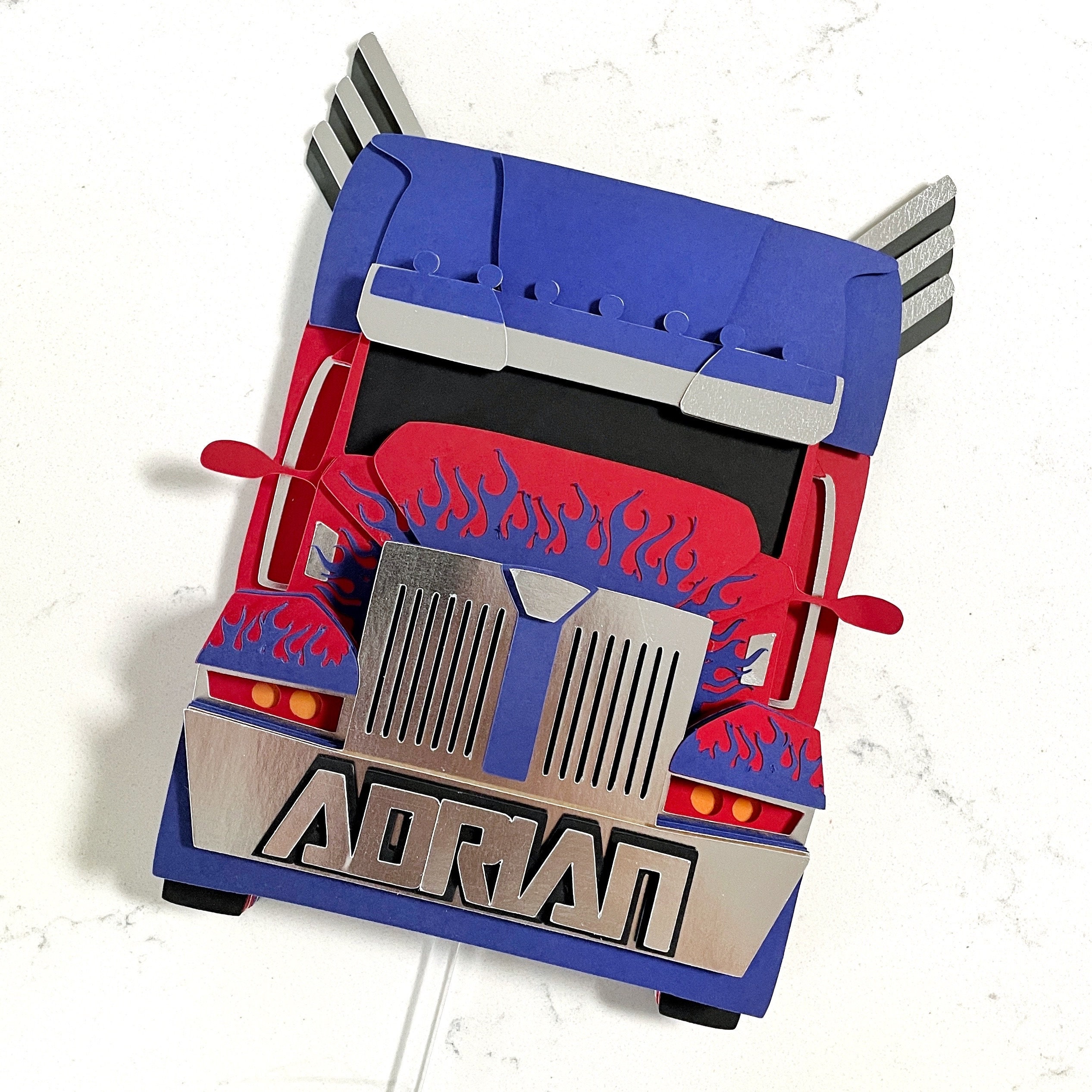 Optimus Prime Cake Topper: Custom Transformers Birthday Party Decor - Etsy