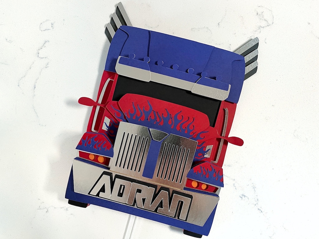 Optimus Prime Cake Topper: Custom Transformers Birthday Party Decor - Etsy