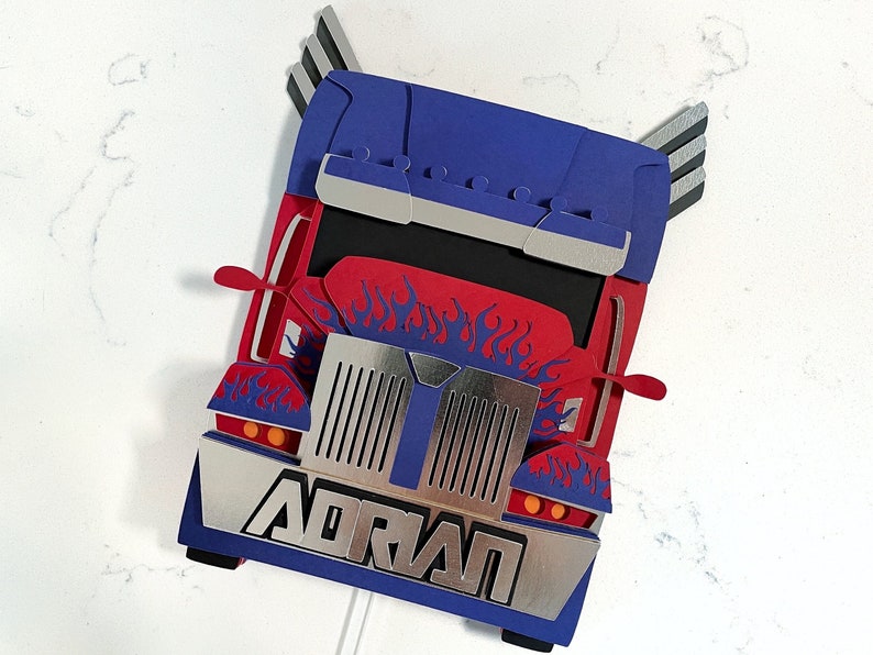 Optimus Prime Cake Topper: Custom Transformers Birthday Party Decor - Etsy