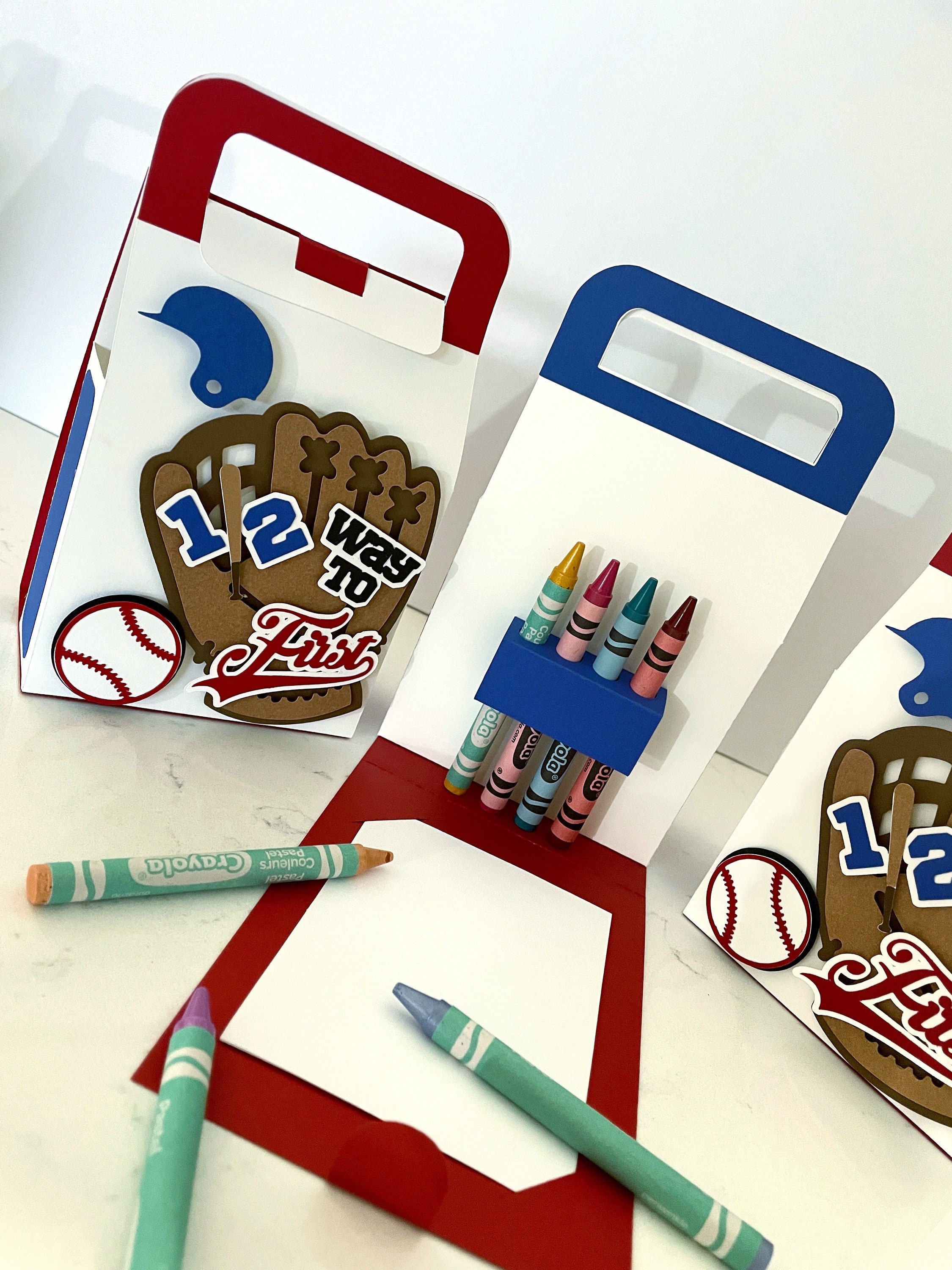 Baseball Party Favors Personalized, Sport Custom Crayon Box, Gift Box ...