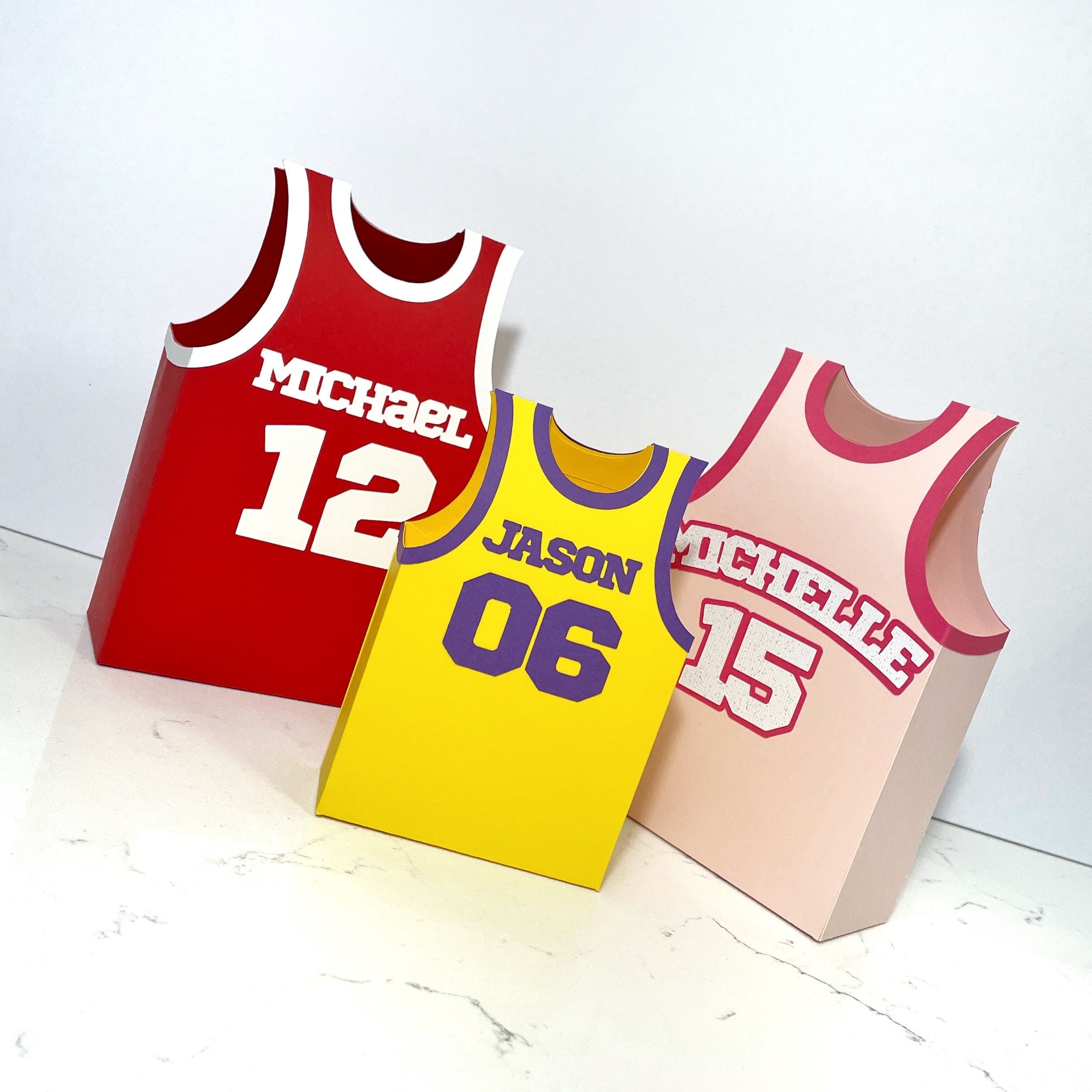 Basketball Jersey Personalized Boxes, Sports Party Gift Box, Custom ...