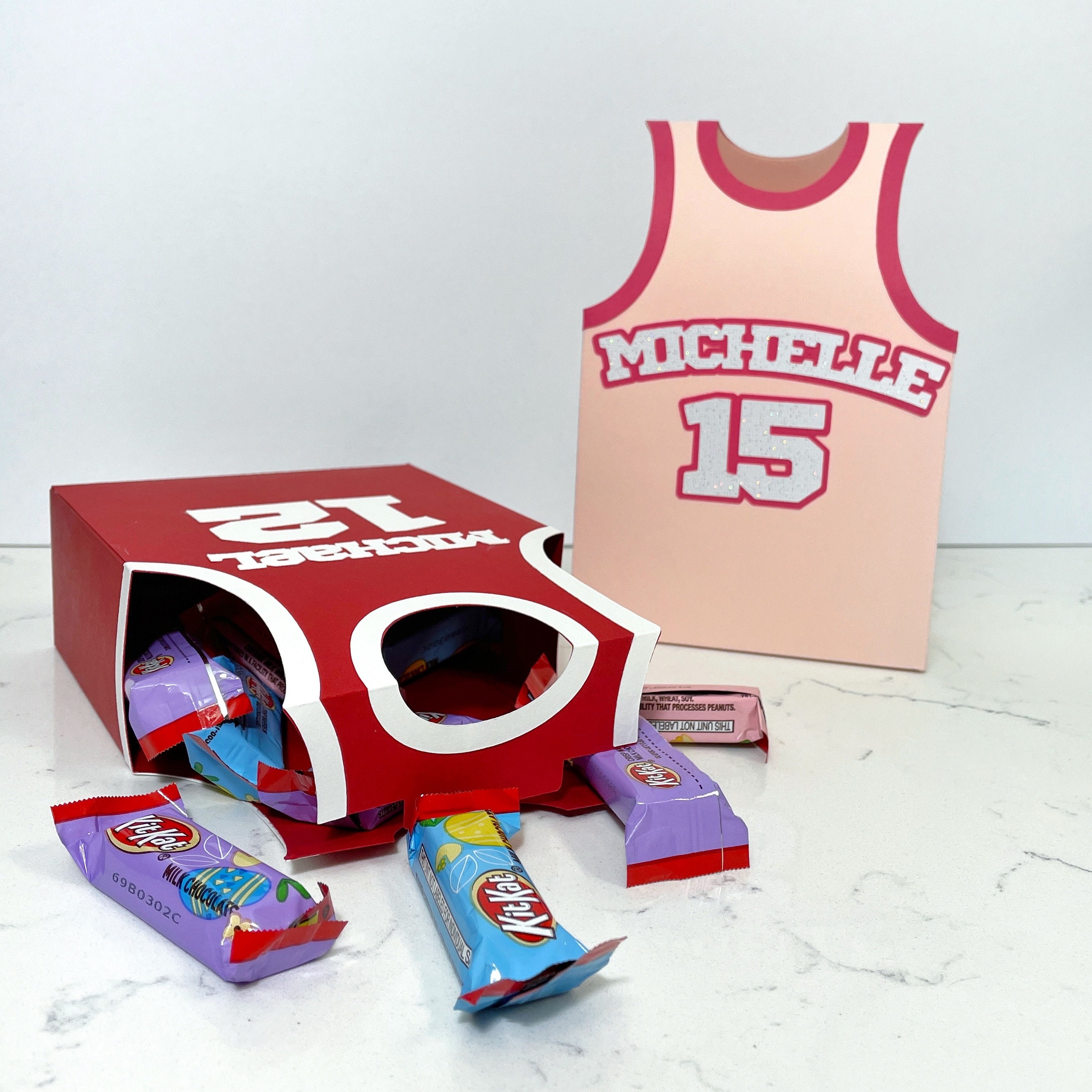 Basketball Jersey Personalized Boxes, Sports Party Gift Box, Custom ...