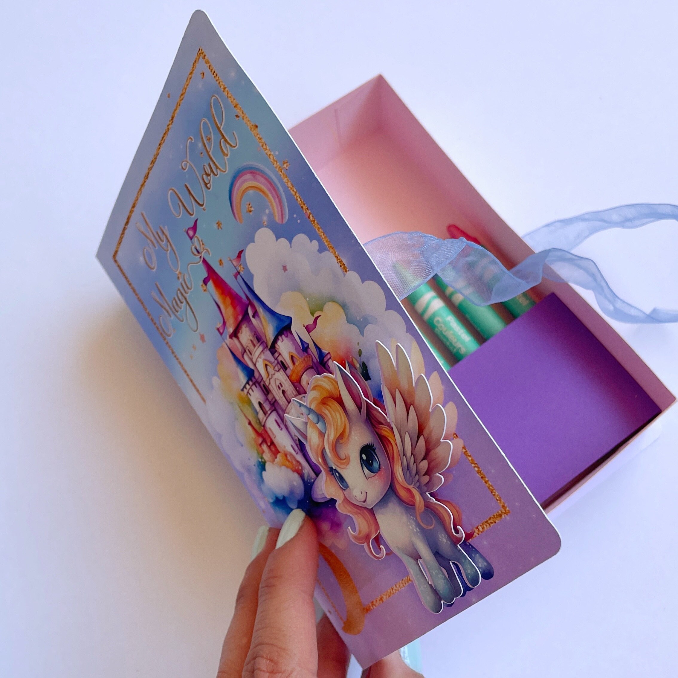 Coloring Box Any Theme, Personalized Party Favors, Unicorn Custom Favor ...