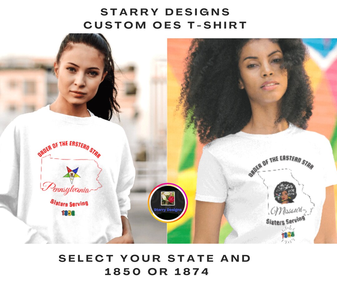OES Eastern Star custom Your STATE T-shirt - Etsy