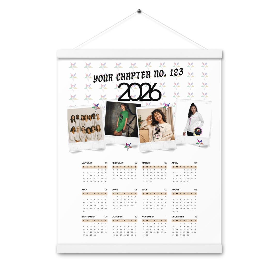 Eastern Star Poster Calendar #2 With Hanger - Etsy