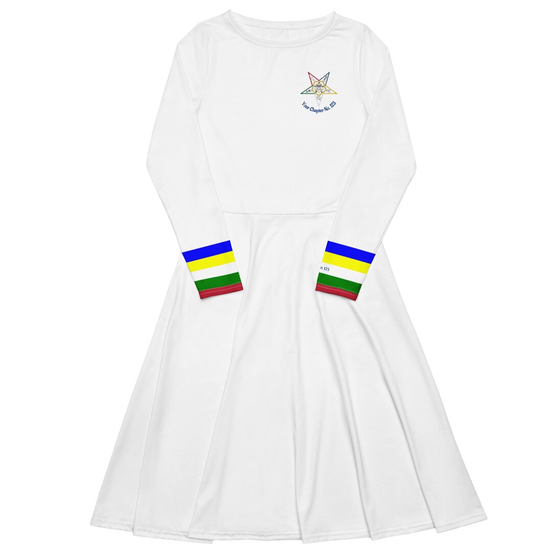 Personalized OES Member or Matron Star Dress in Purple or White - Etsy