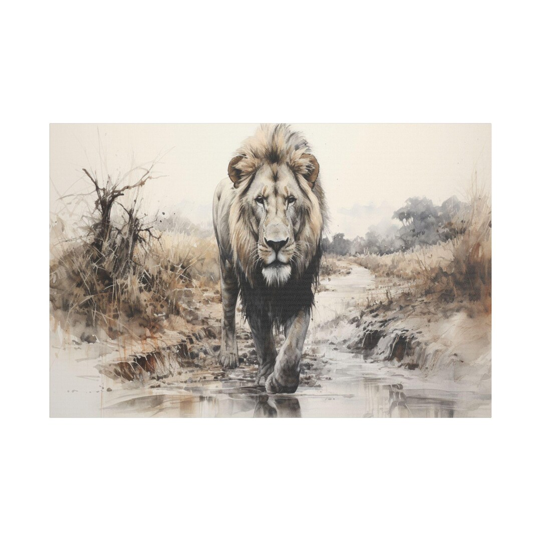The Great Lion Wall Art Canvas Print Custom Art Wall Hanging Art Print ...