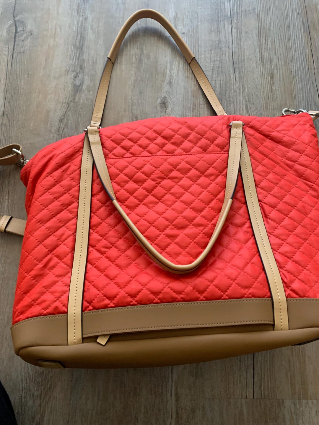 Tumi Tote Bag (no Tags but Looks Very New) Red Quilted Travel Shoulder ...