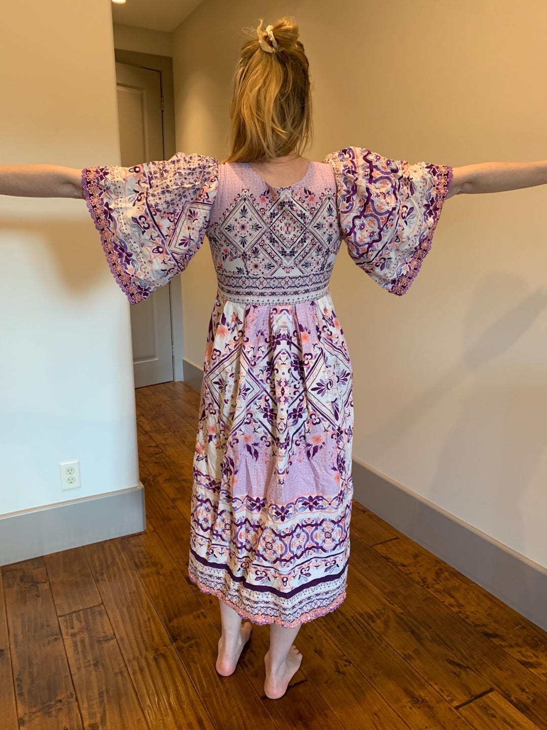 Vintage Dress Hawaiian Mumu Muumuu Aloha 70s Boho Hippie Bohemian 1970s ...