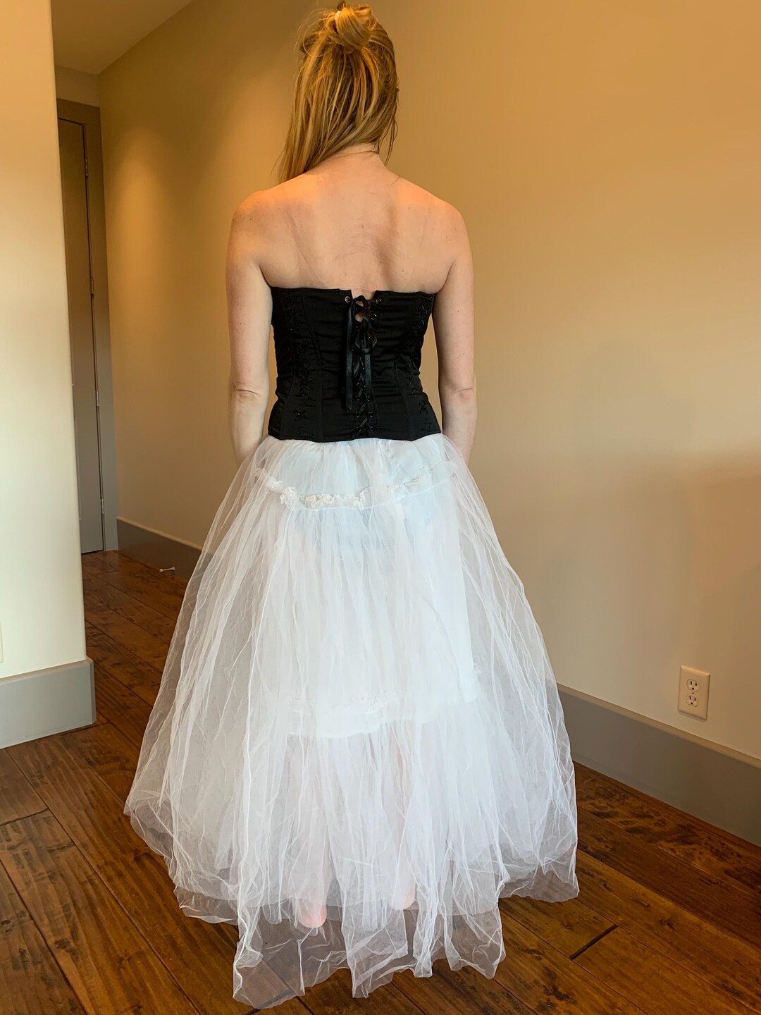 Vintage Tulle Crinoline Tutu Maxi Skirt Bridal Wedding Lingerie ...