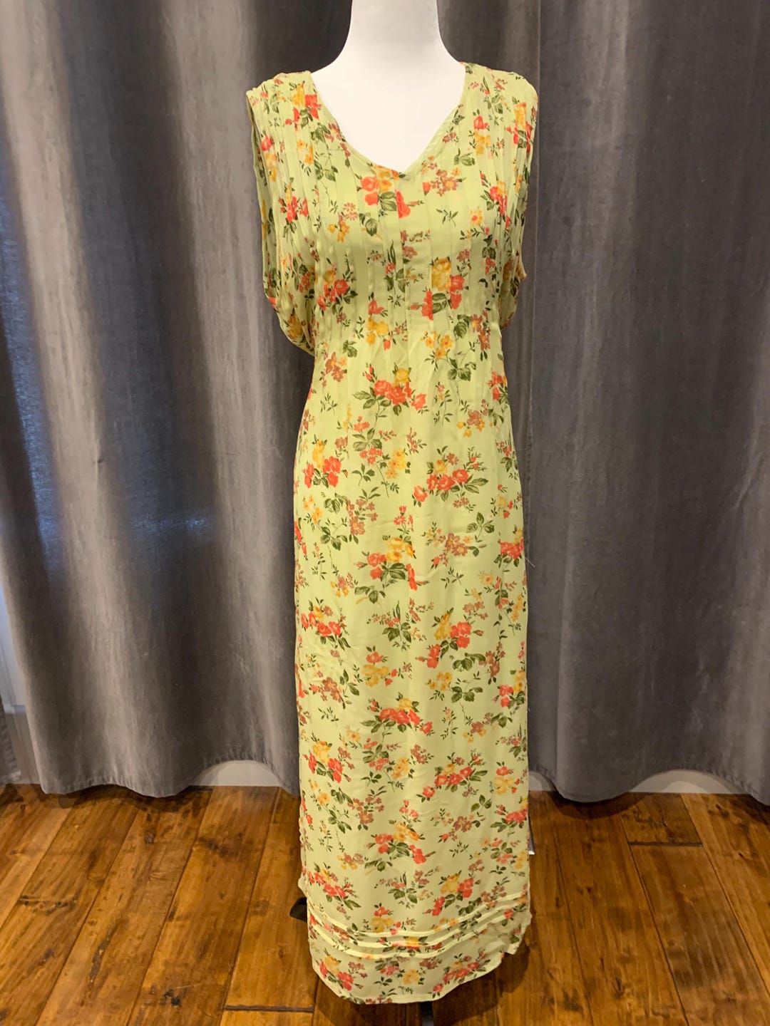 Gorgeous April Cornell Vintage Rayon Dress Floral 90s 1990s Y2k - Etsy