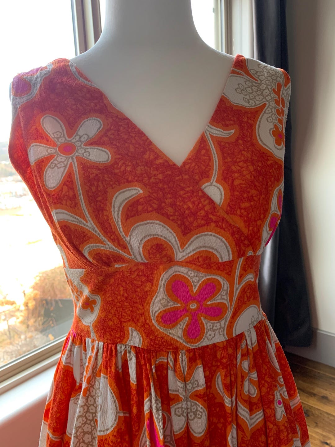 Vintage Hawaiian Aloha Dress 1960s 1950s Mod Flower Print Frock - Etsy