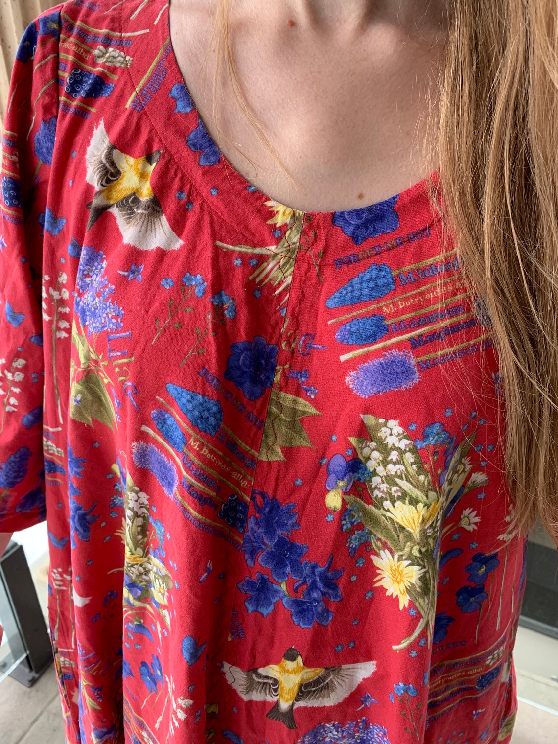 Vintage Dress Hawaiian Mumu Muumuu Aloha 70s Boho Hippie Bohemian 1970s ...
