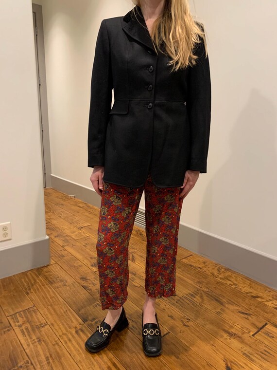 Vintage wool riding coat by Harry hall England velvet… - Gem