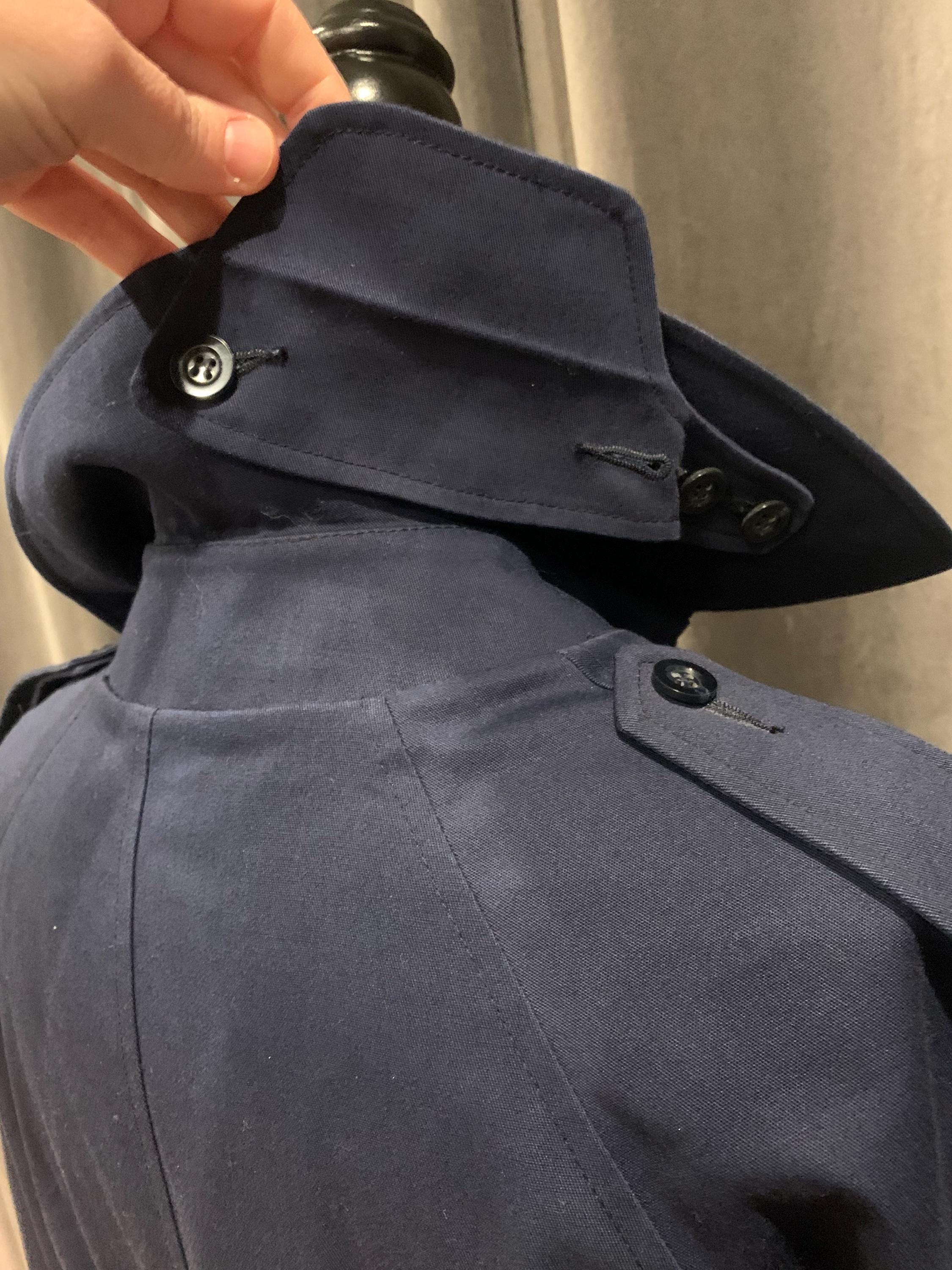 Navy Aquascutum Trench Coat Rain Coat Plaid Lining Made in Canada - Etsy