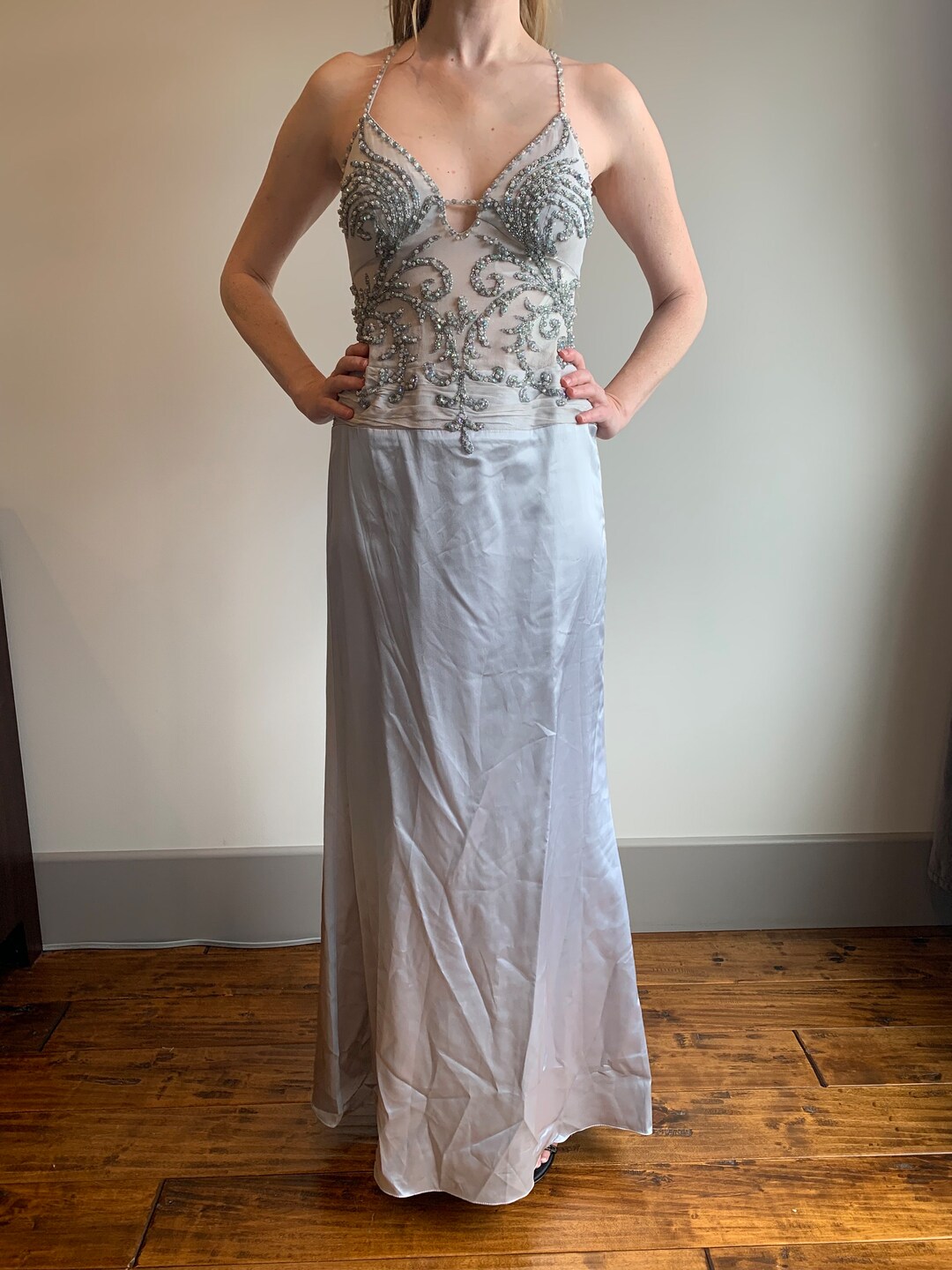 Vintage Cocktail Dress Grad Prom Xs Small S Maxi Dress Wedding Beach ...