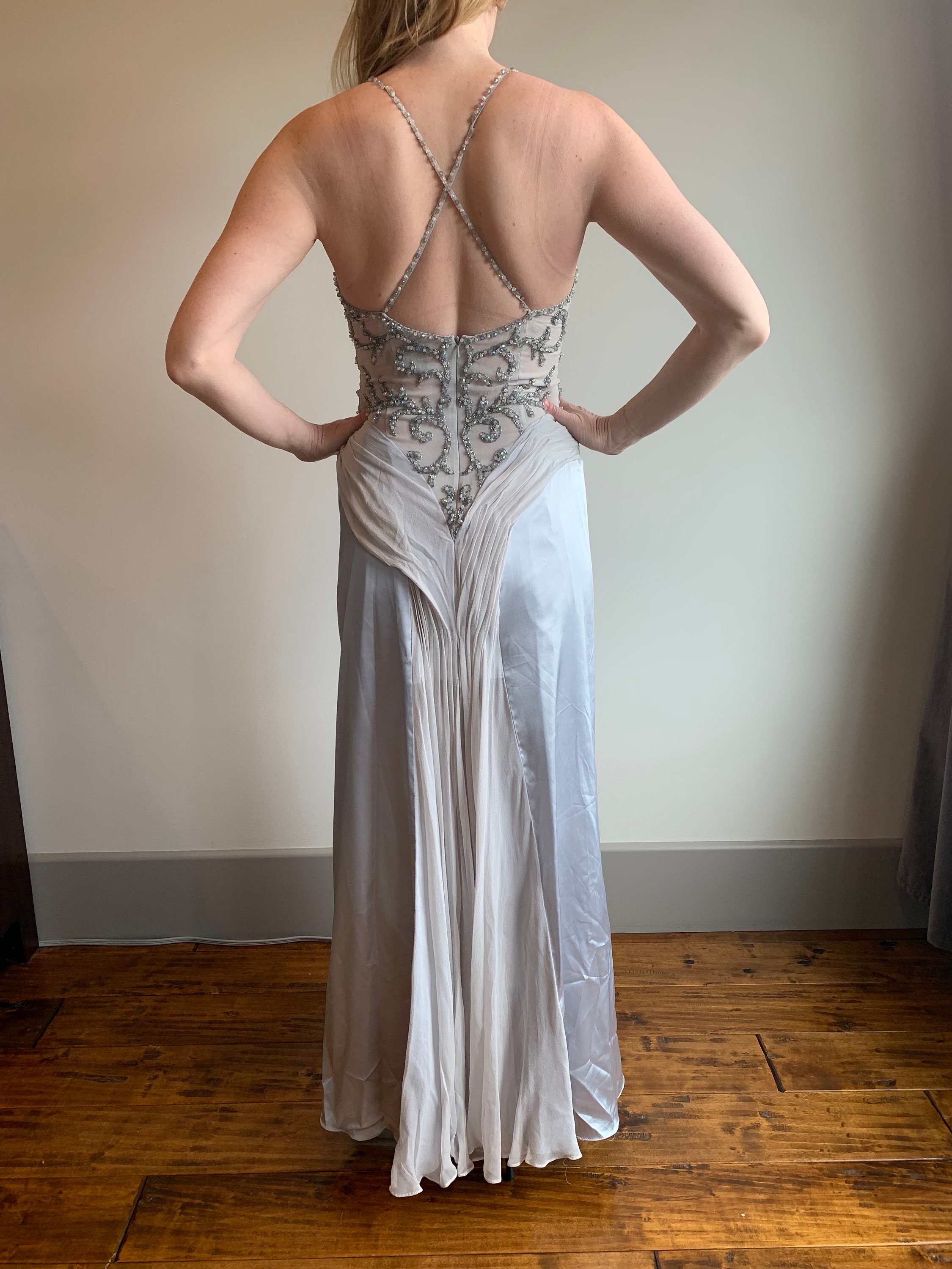 Vintage Cocktail Dress Grad Prom Xs Small S Maxi Dress Wedding Beach ...