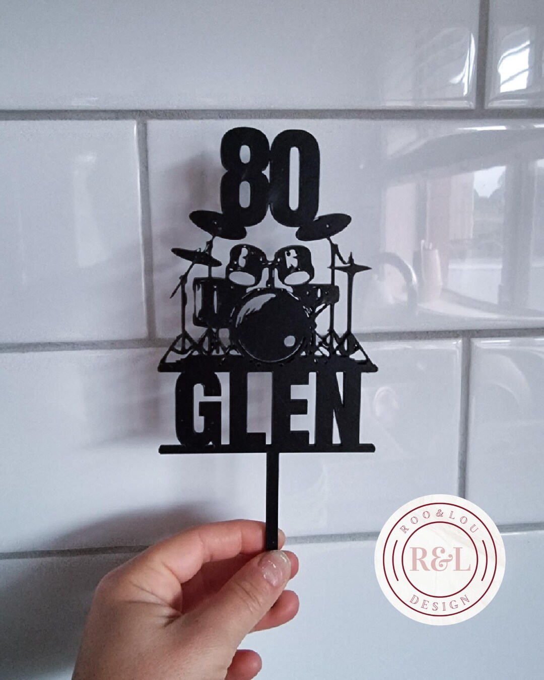 Custom Drums Cake Topper | Drummer | Musician | Birthday | Acrylic ...