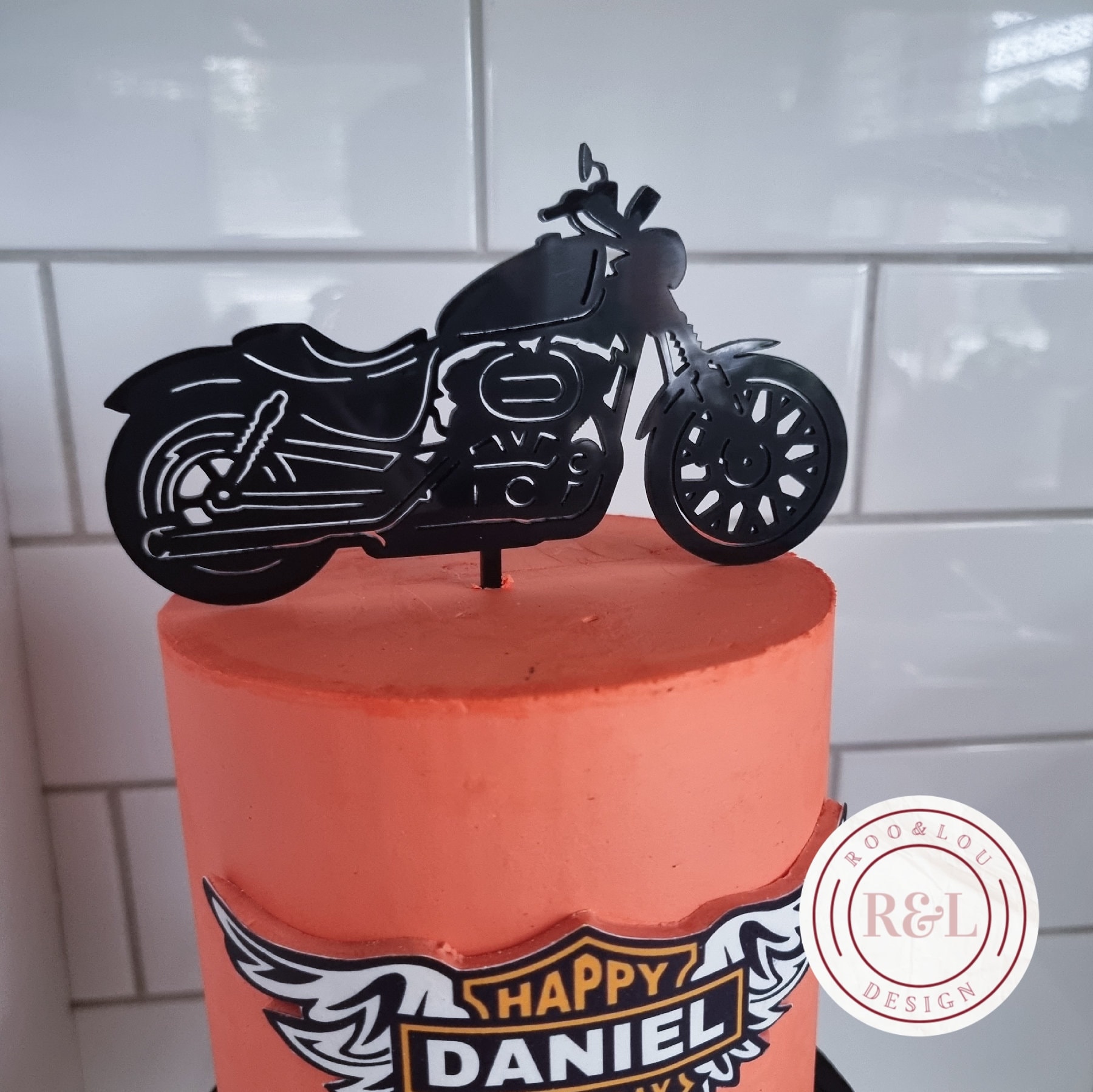 Harley Davidson Cake Topper | Motorbike | Birthday | Acrylic - Etsy ...