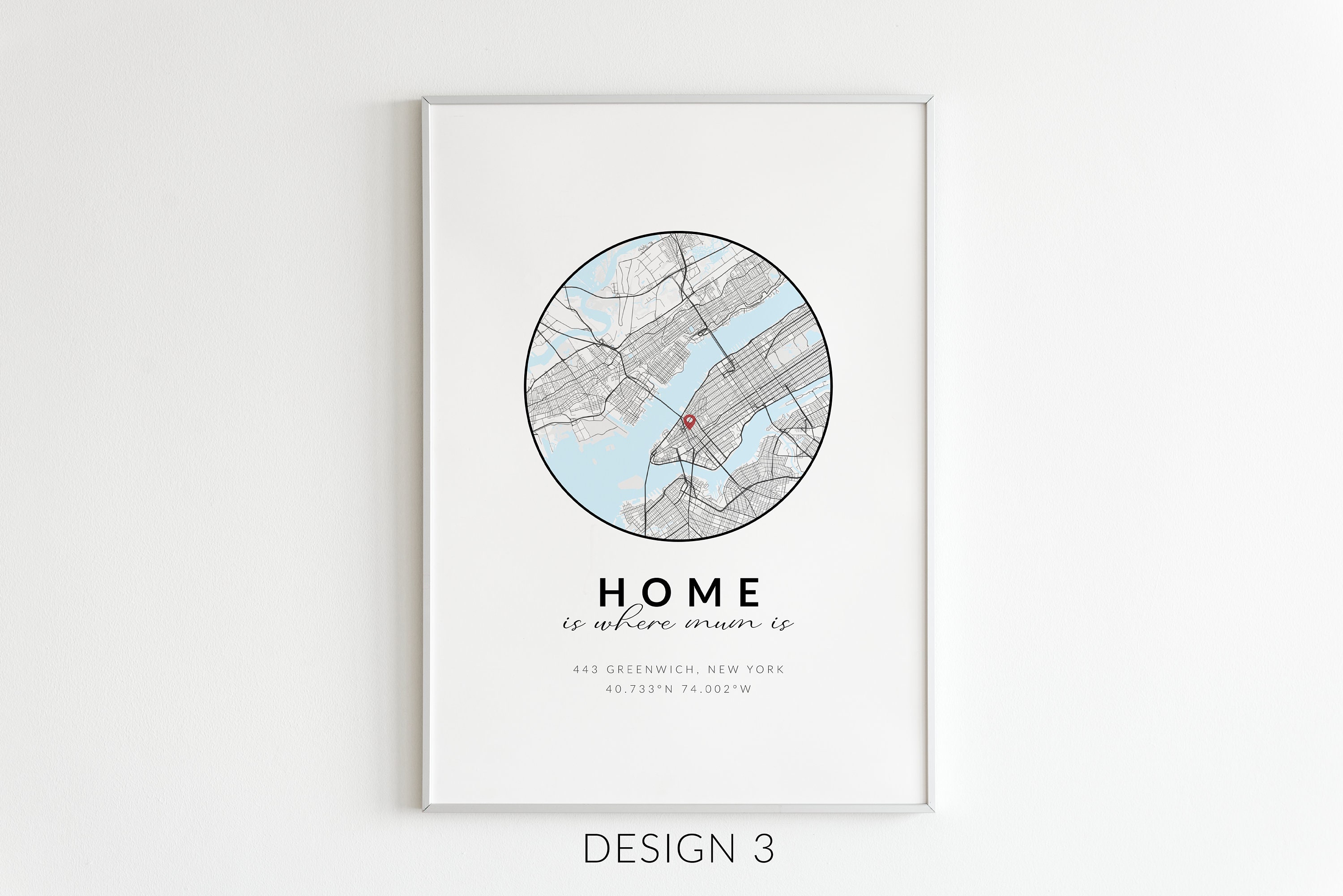 Birthday Gift Custom Home Map First Time Home Buyer - Etsy