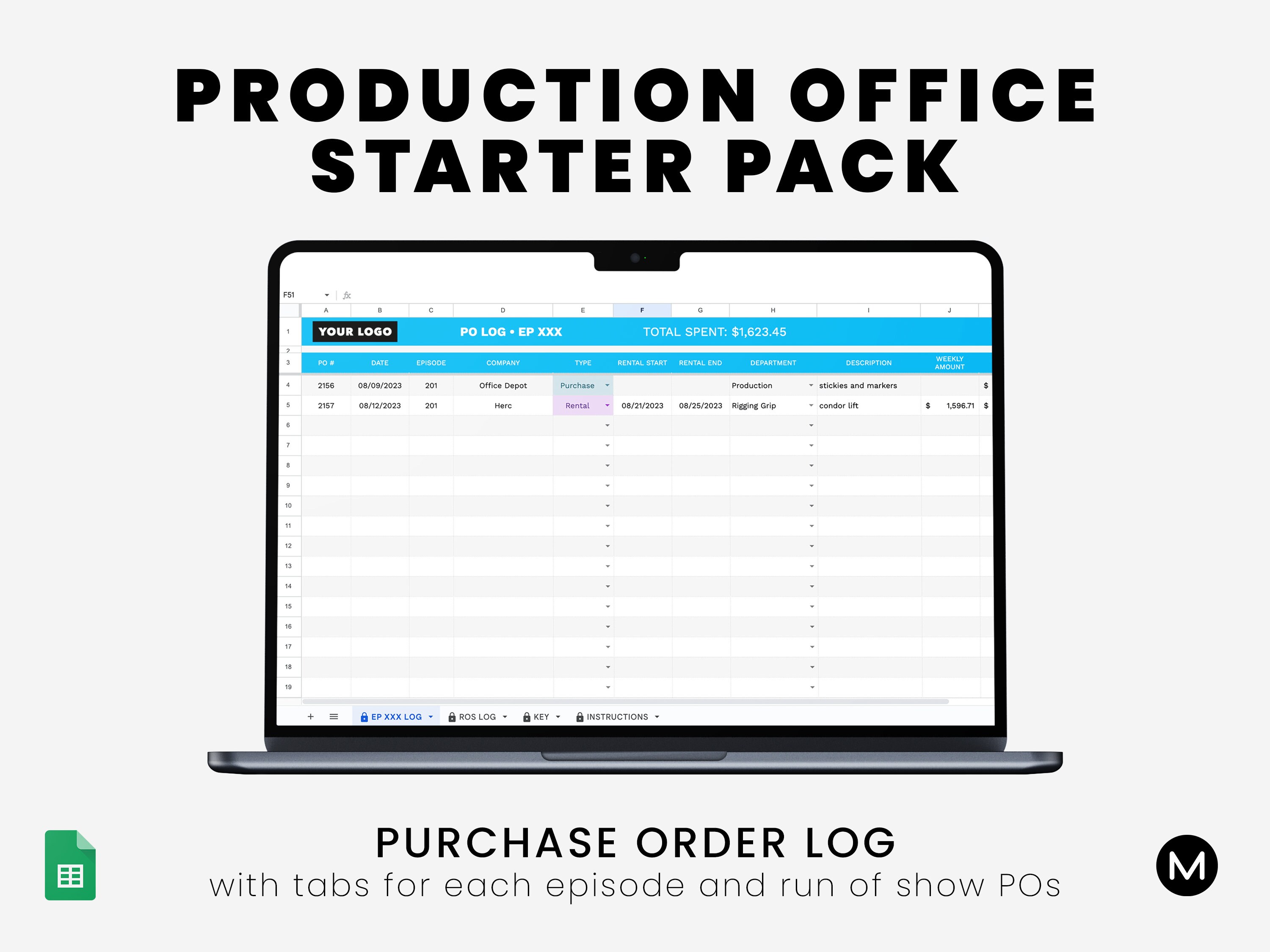 Production Office Starter Pack | Google Sheets Templates for Film & TV ...