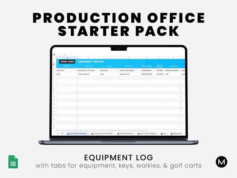 Production Office Starter Pack | Google Sheets Templates for Film & TV ...