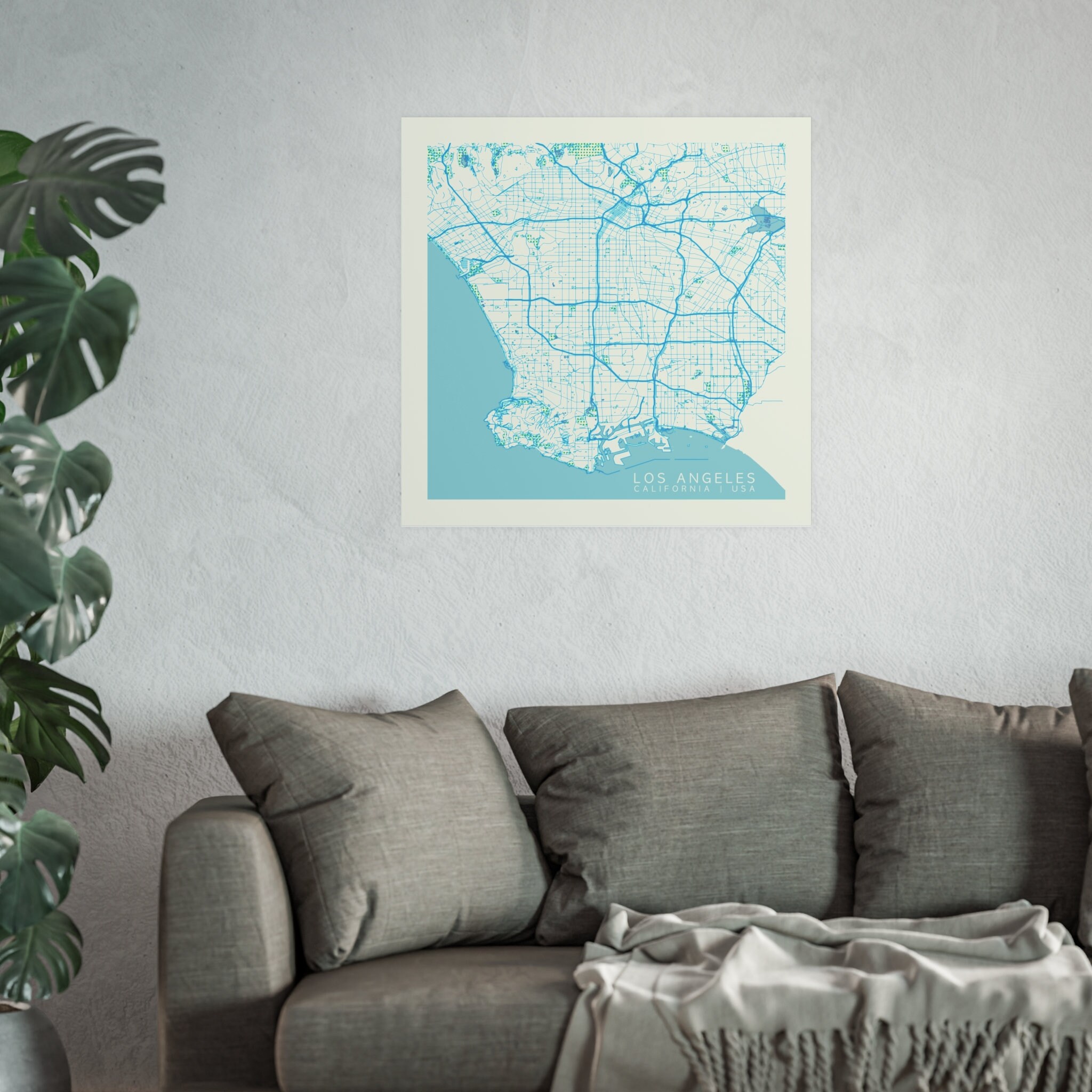 Los Angeles Map,map of Los Angeles, LA, LA Art, Map Print, Los Angeles ...