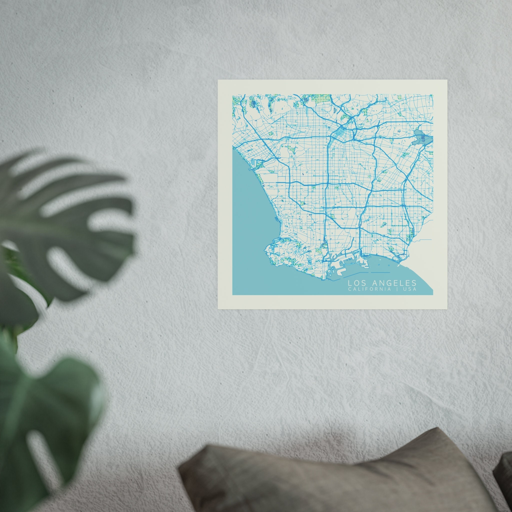 Los Angeles Map,map of Los Angeles, LA, LA Art, Map Print, Los Angeles ...