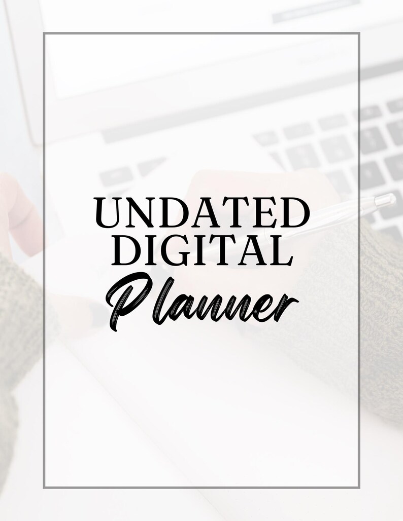 Basic Undated Digital Planner Template Customizable in Canva Instant ...
