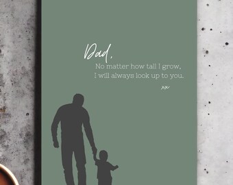 Dad and Child Art, Father's Day DIY Gift, Digital Download Father's Day ...