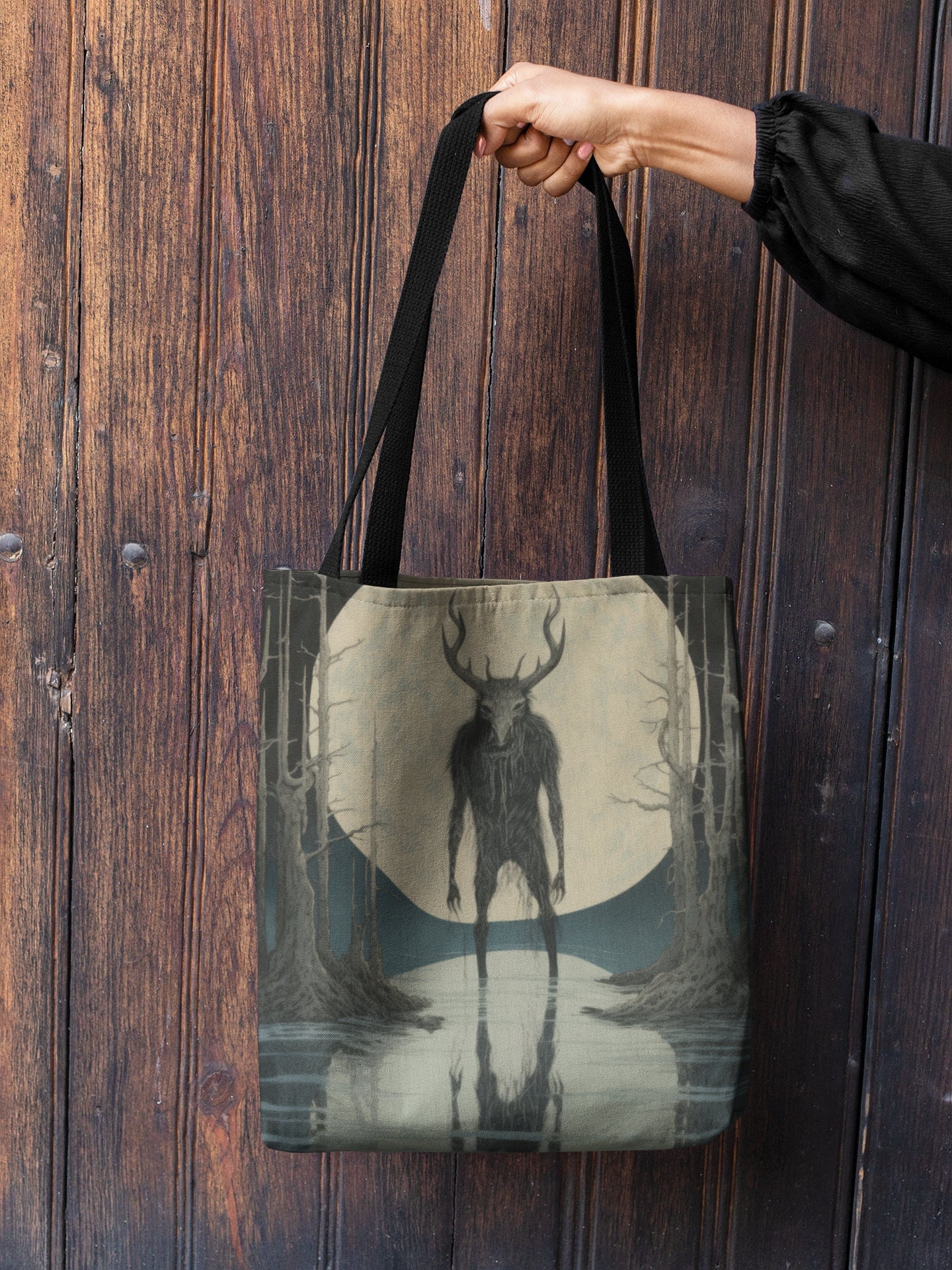 Wendigo Tote Bag - Cryptid Ukiyo-e Bag - Native American Folklore ...