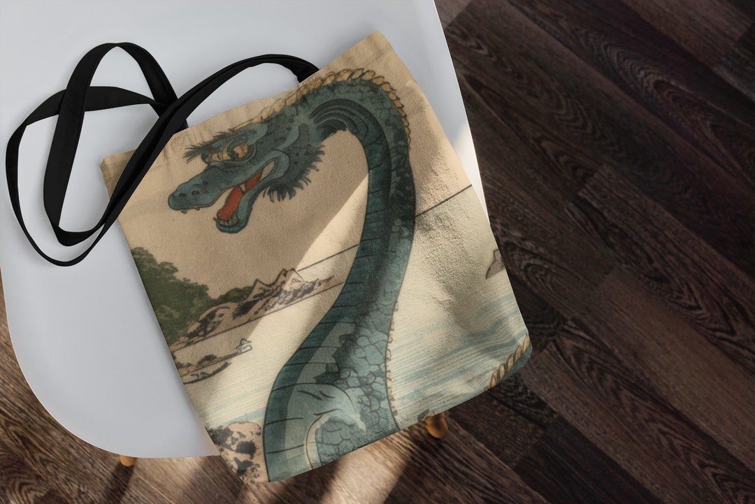 Nessie Tote-bag - Lochness Monster Ukiyo-e Tote Bag - Japanese Art ...