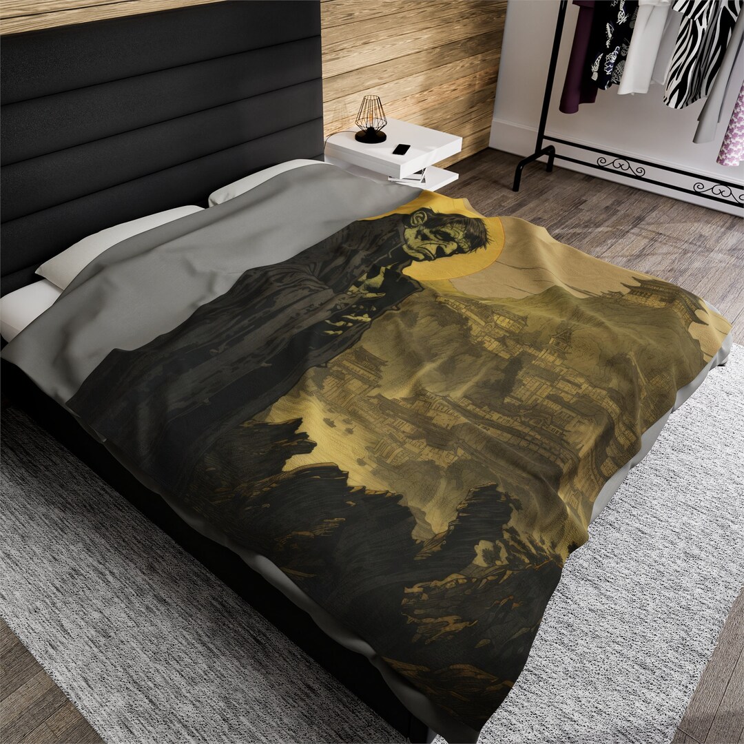 Frankenstein Plush Throw Blanket Classic Monster Home Decor Unique ...