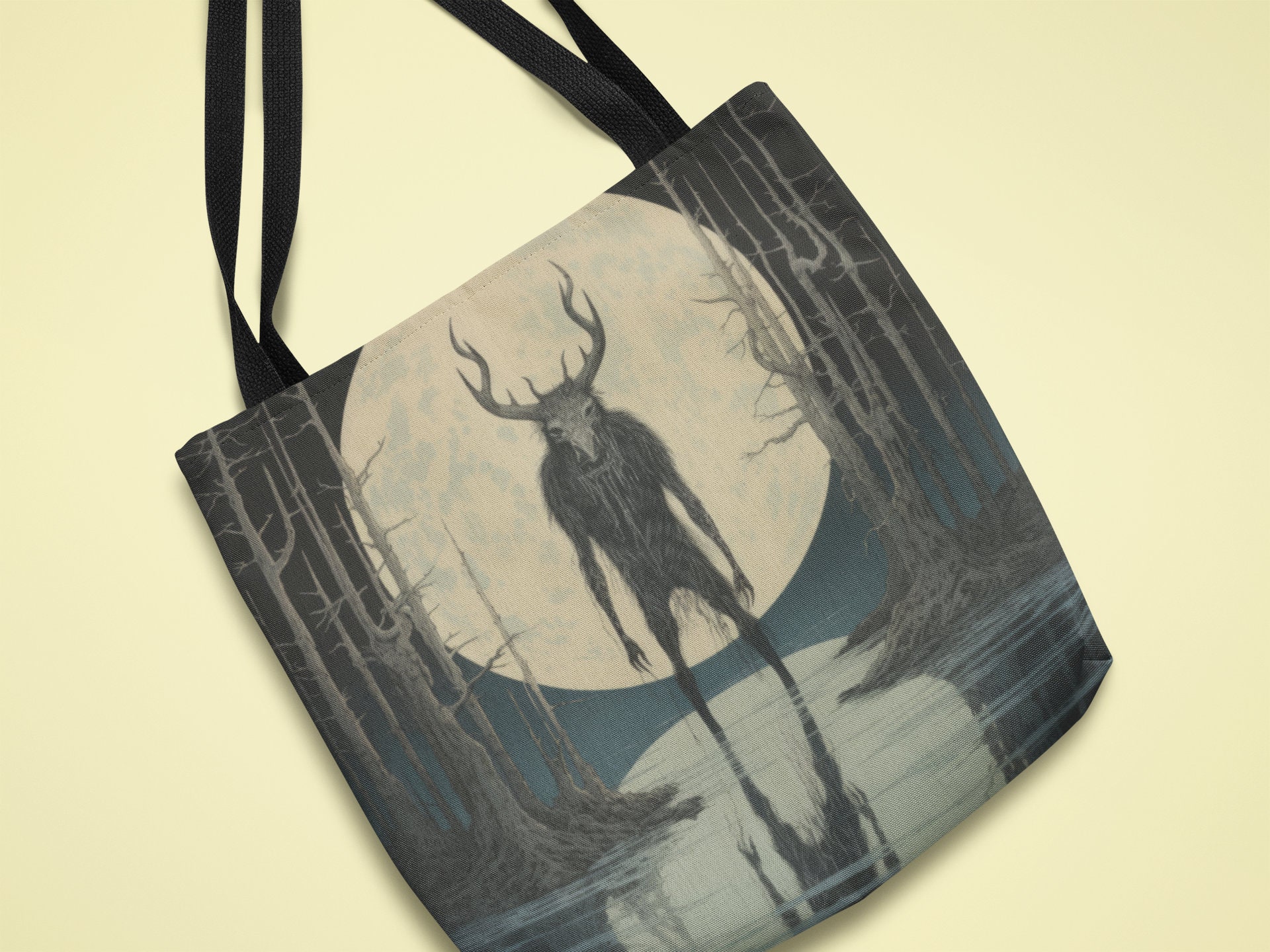 Wendigo Tote Bag - Cryptid Ukiyo-e Bag - Native American Folklore ...
