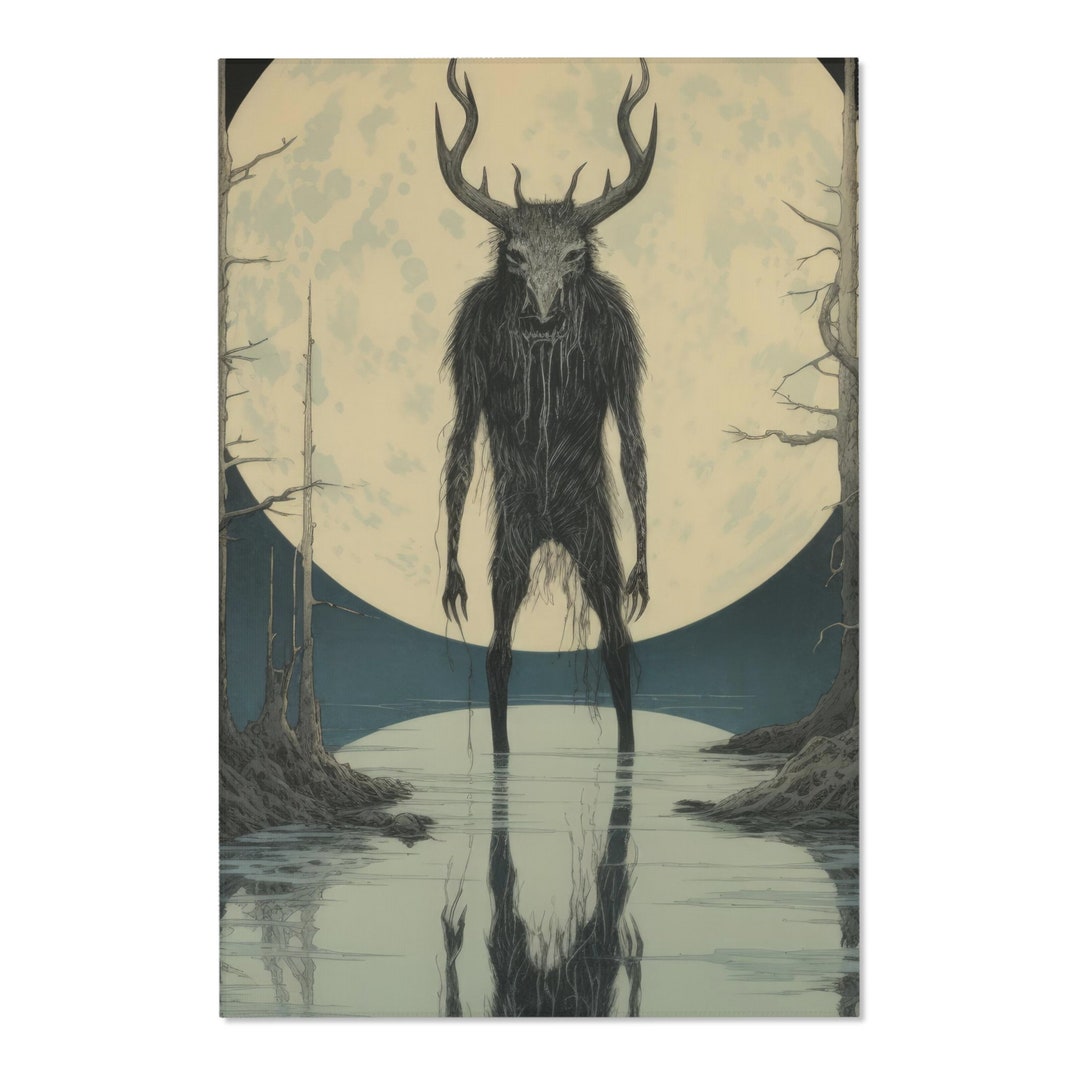 Wendigo Area Rug Cryptid Home Decor Unique Flooring for - Etsy